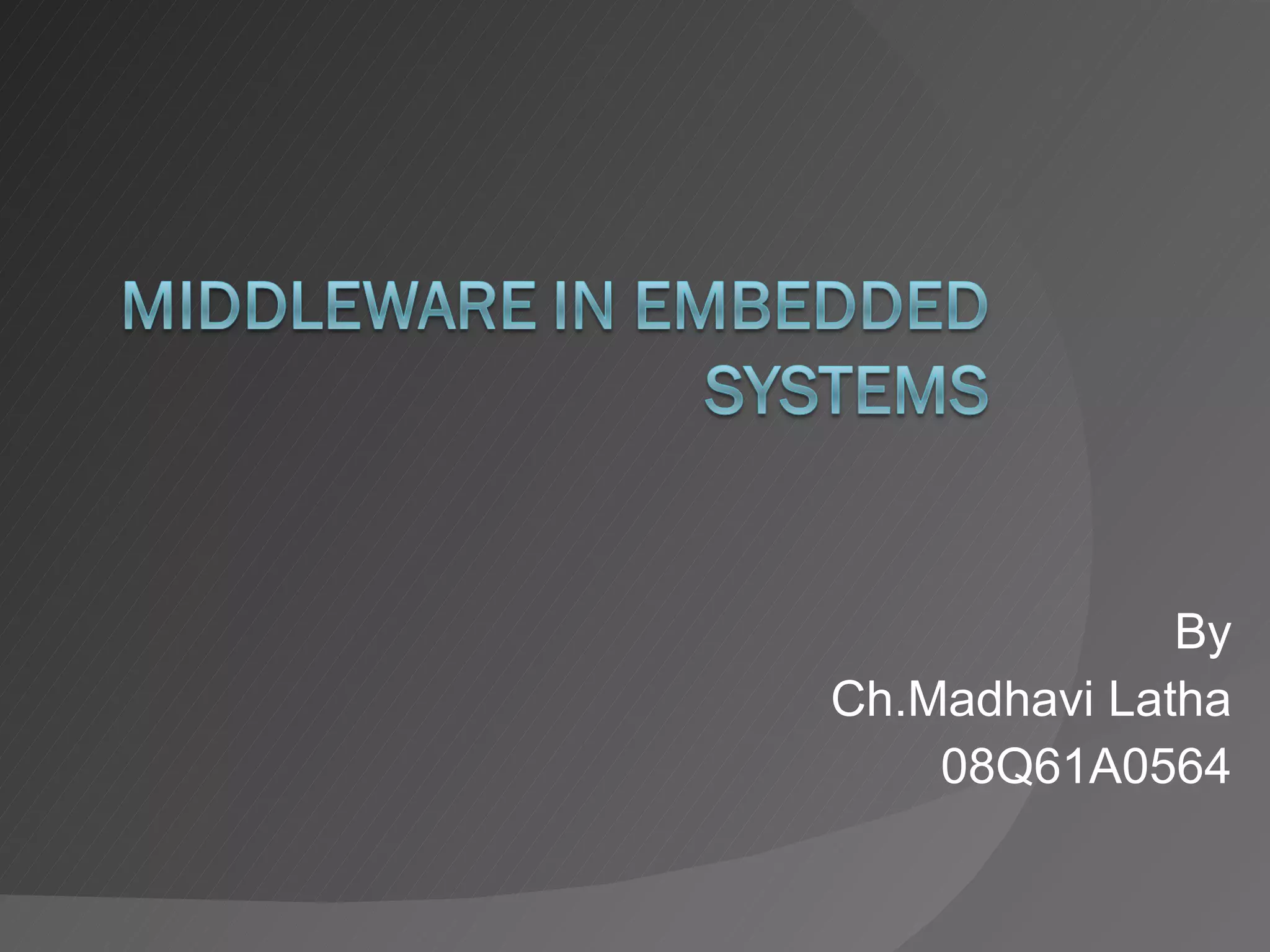 middleware in embedded systems | PPT
