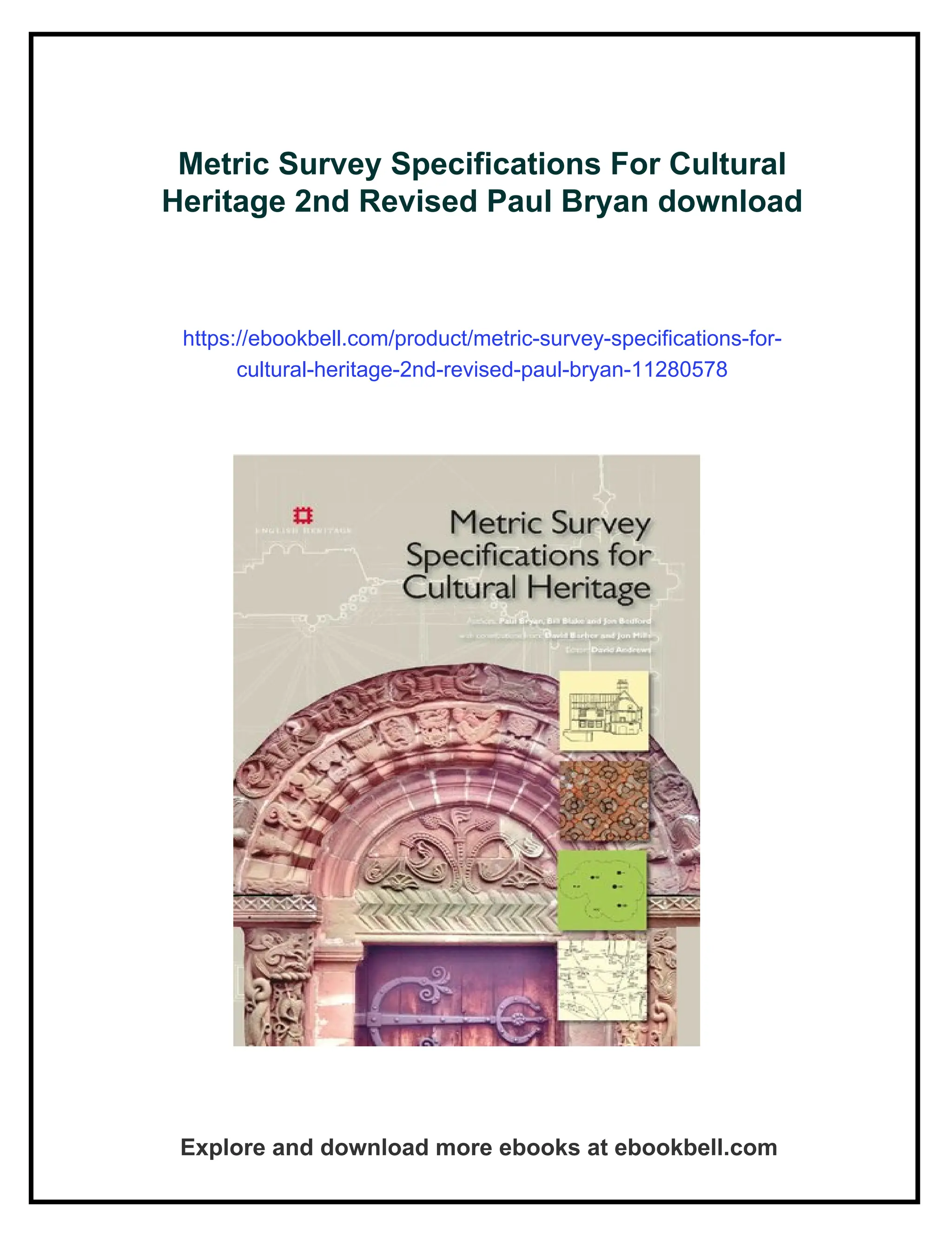 Metric Survey Specifications For Cultural Heritage 2nd Revised Paul ...