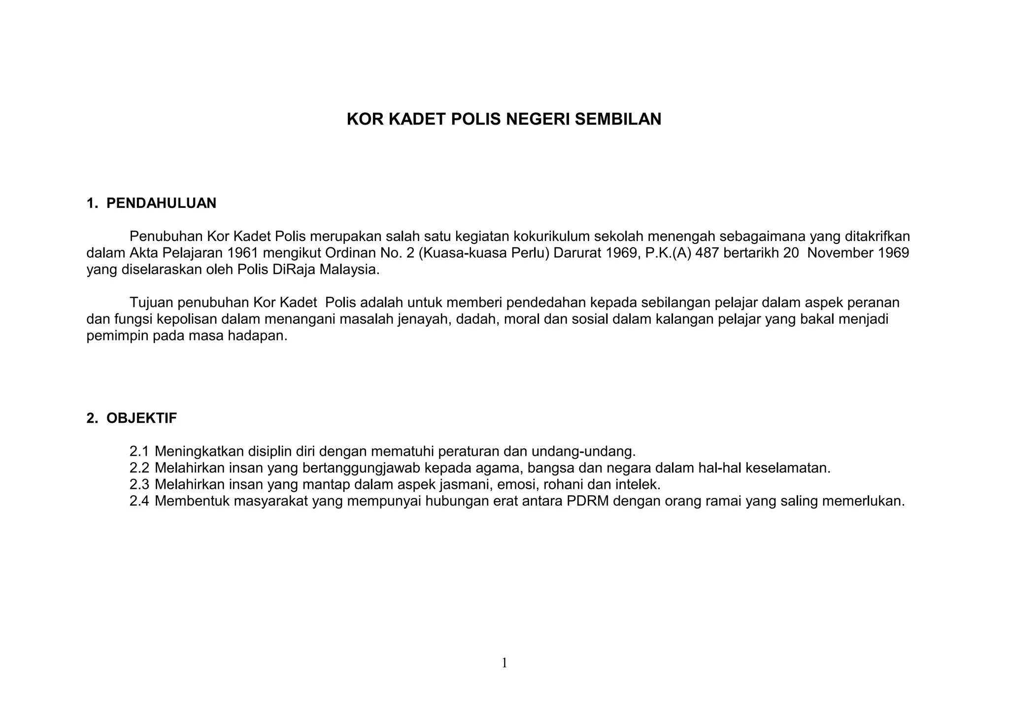 56405624 rancangan-kadet-polis | PPT