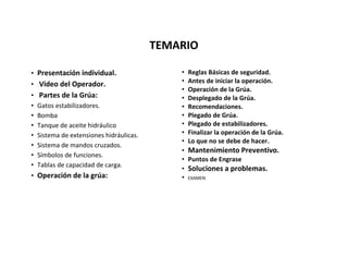 OPERACION SEGURA DE GRUAS HIAB CONDICIONES SEGURAS | PDF