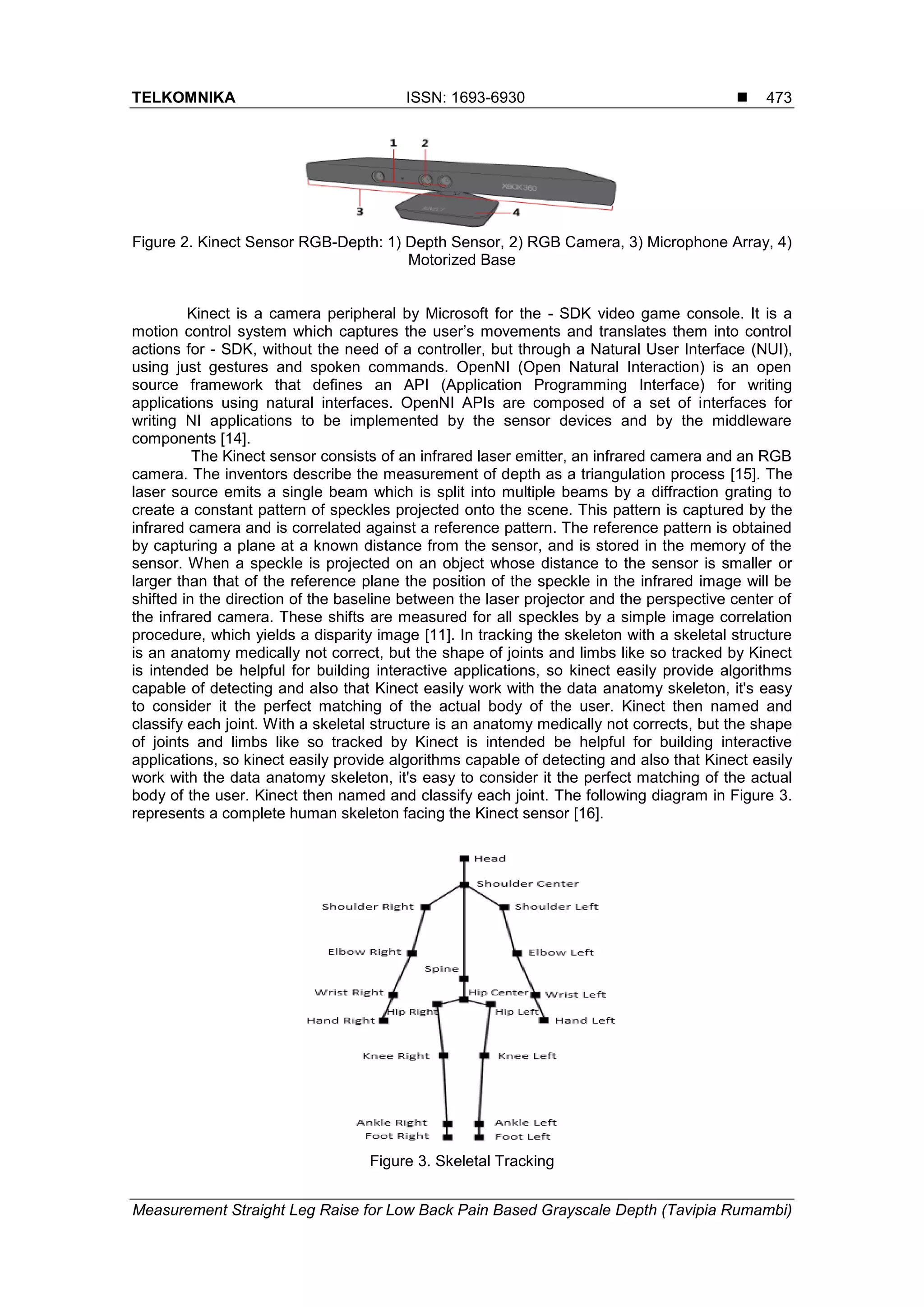 Measurement Straight Leg Raise for Low Back Pain Based Grayscale Depth | PDF