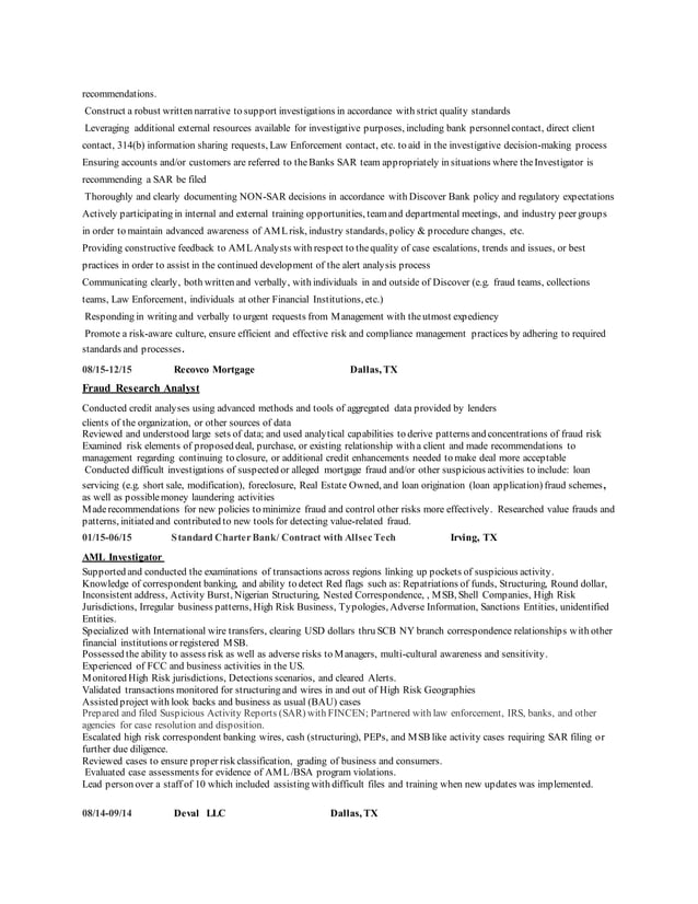 Sheila updated Resume with Discover and BOA5 | PDF