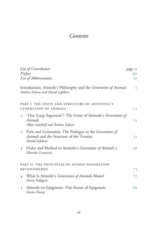 Aristotles Generation Of Animals A Critical Guide Andrea Falcon | PDF