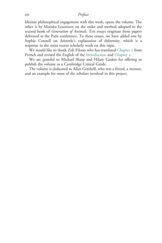 Aristotles Generation Of Animals A Critical Guide Andrea Falcon | PDF