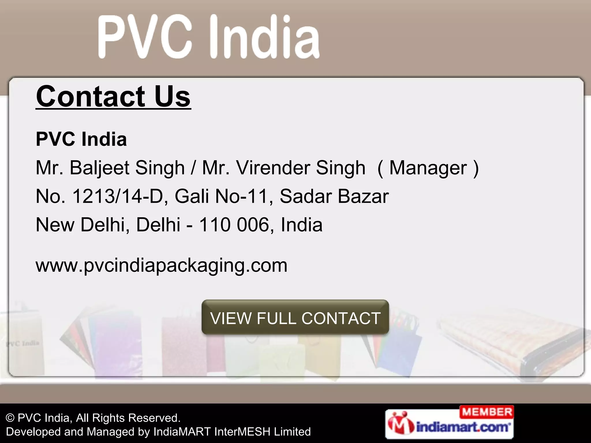 PVC India, Delhi, India | PPT
