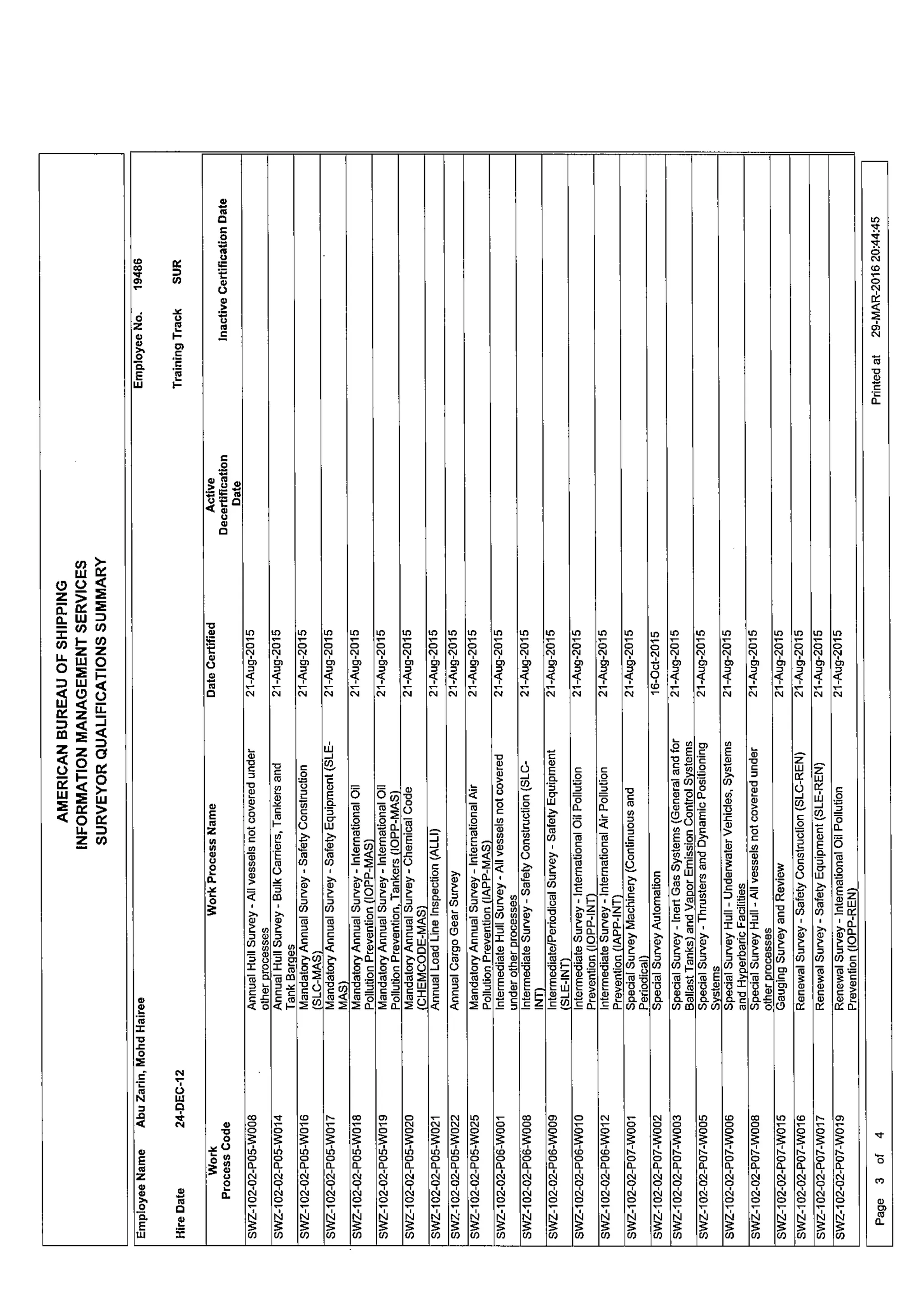 ABS and DNV Internal Qualification Records | PDF