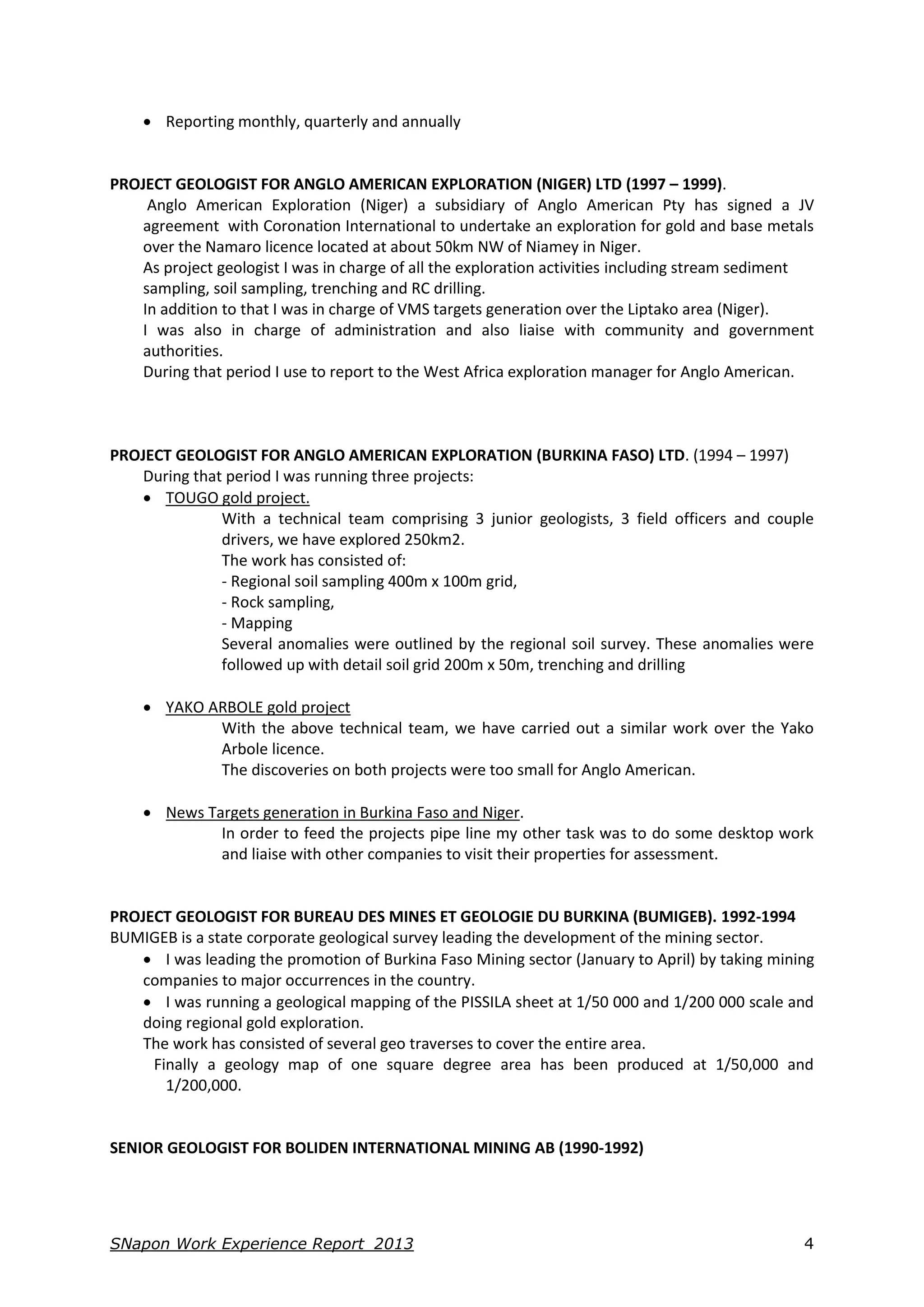 SNapon_Work Experience Report_2015 | PDF