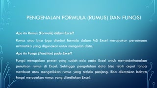 TIK Materi excel untuk anak kelas VII SD | PPTX