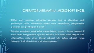 TIK Materi excel untuk anak kelas VII SD | PPTX
