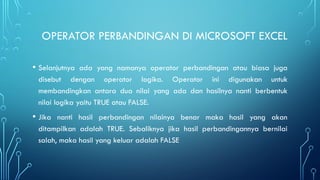 TIK Materi excel untuk anak kelas VII SD | PPTX