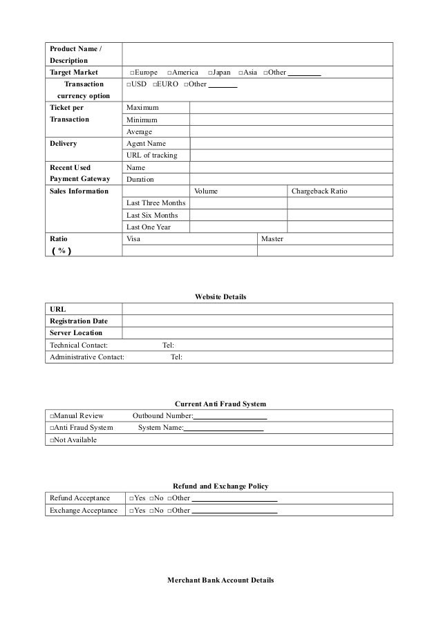 PayforAsia Merchant Application Form