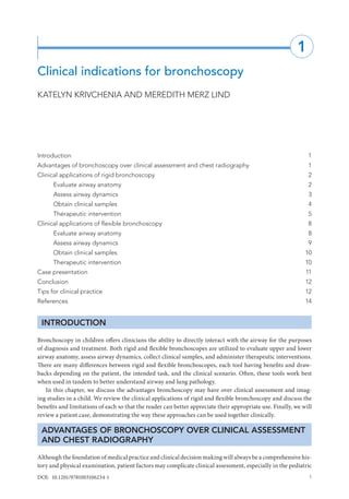 Pediatric Bronchoscopy for Clinicians Kara D. Meister | PDF