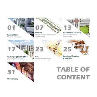 Architecture Portfolio Table Of Contents