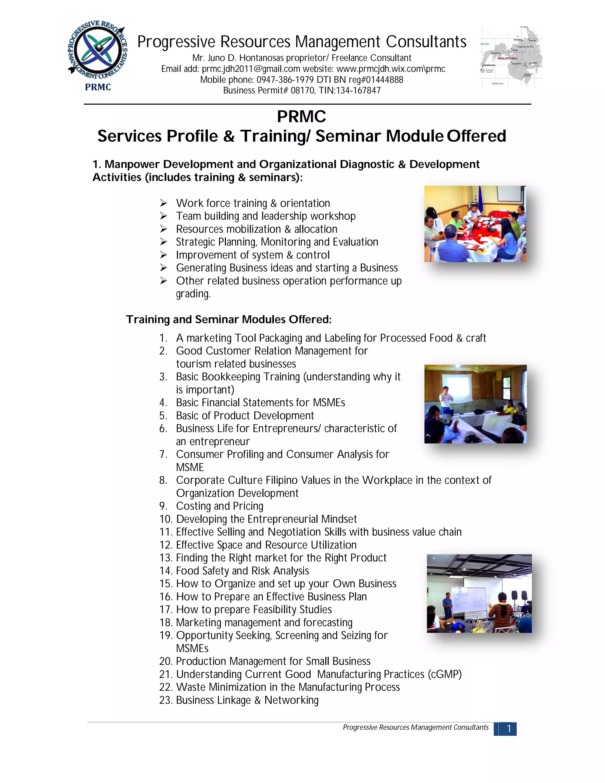 PRMC-BDS list of Modules -Services 2016 | PDF