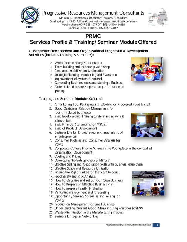 PRMC-BDS list of Modules -Services 2016 | PDF