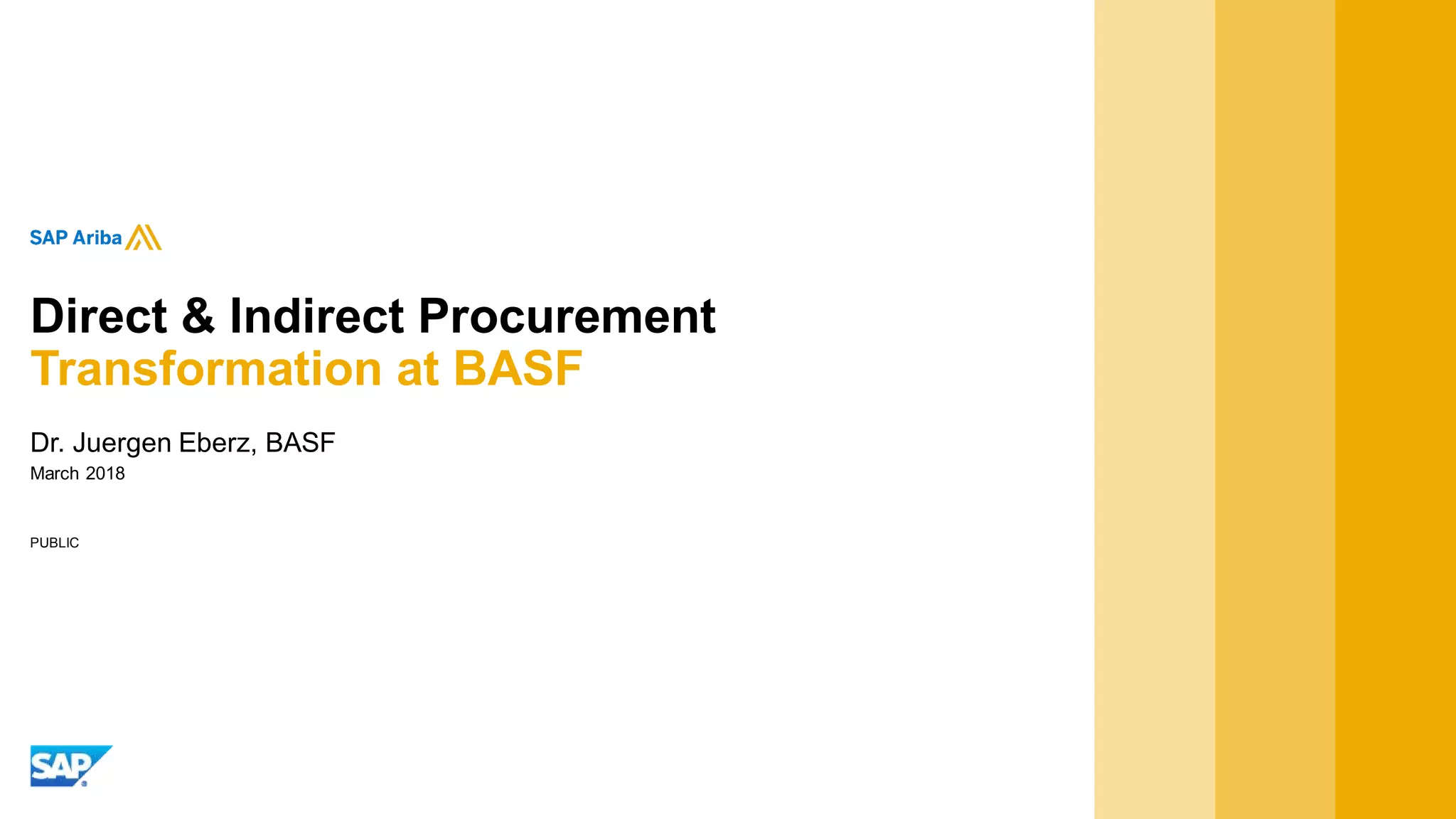 Direct and Indirect Procurement Transformation at BASF - 56554 | PDF