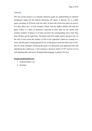 AI Dominoes Project | PDF