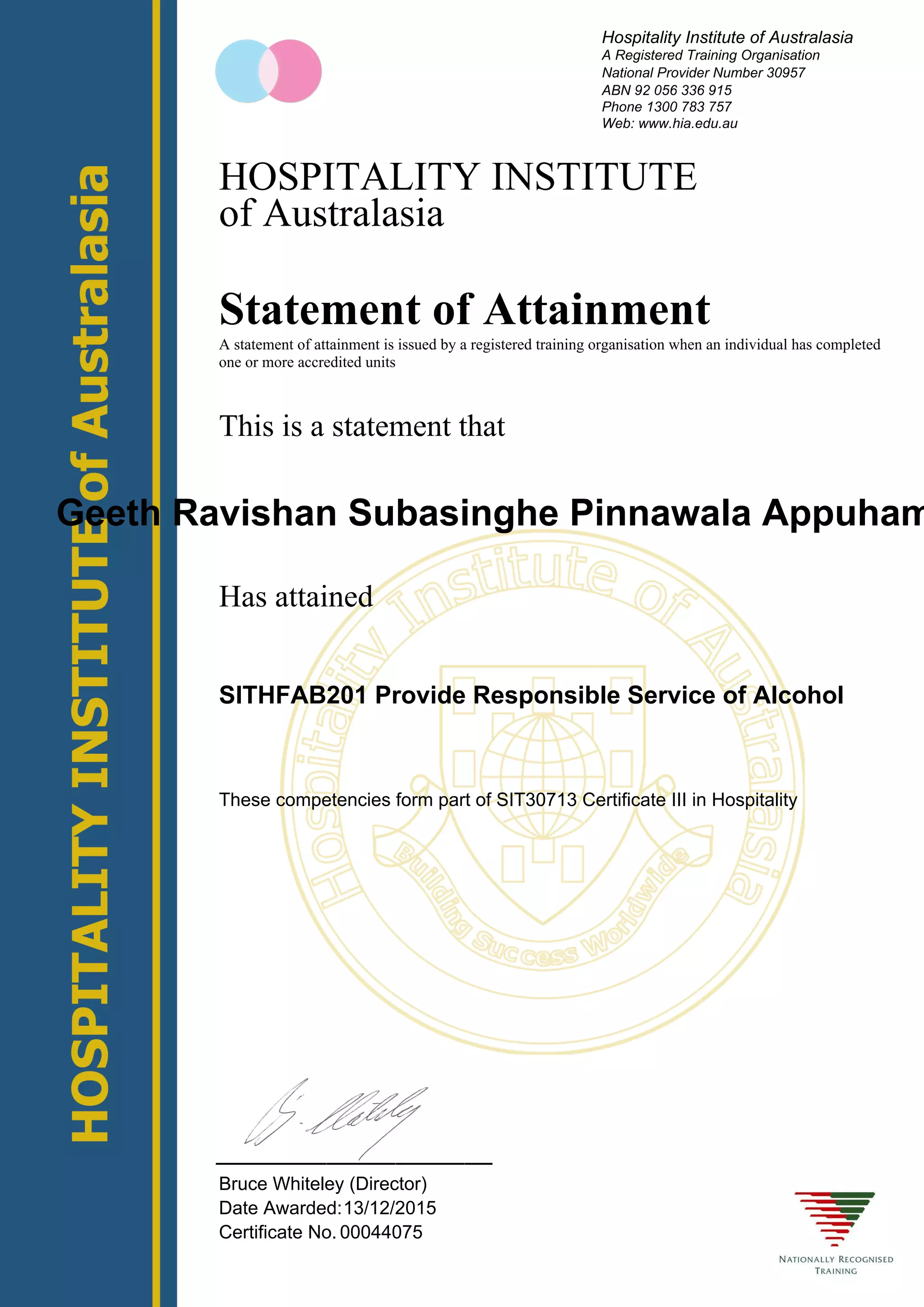 Statement_of_Attainment_-_SIT30713-2 | PDF