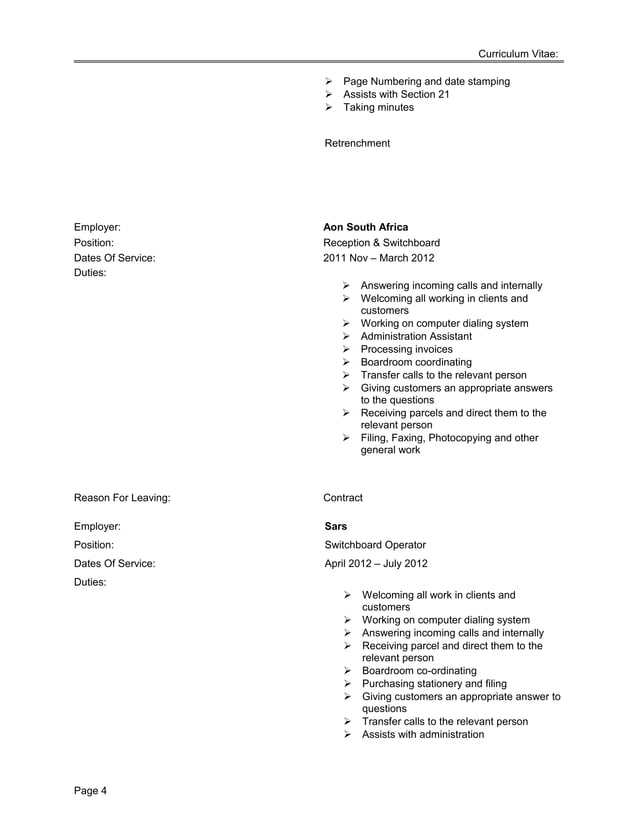 LULEKA PERSONAL DETAILS (222) | PDF