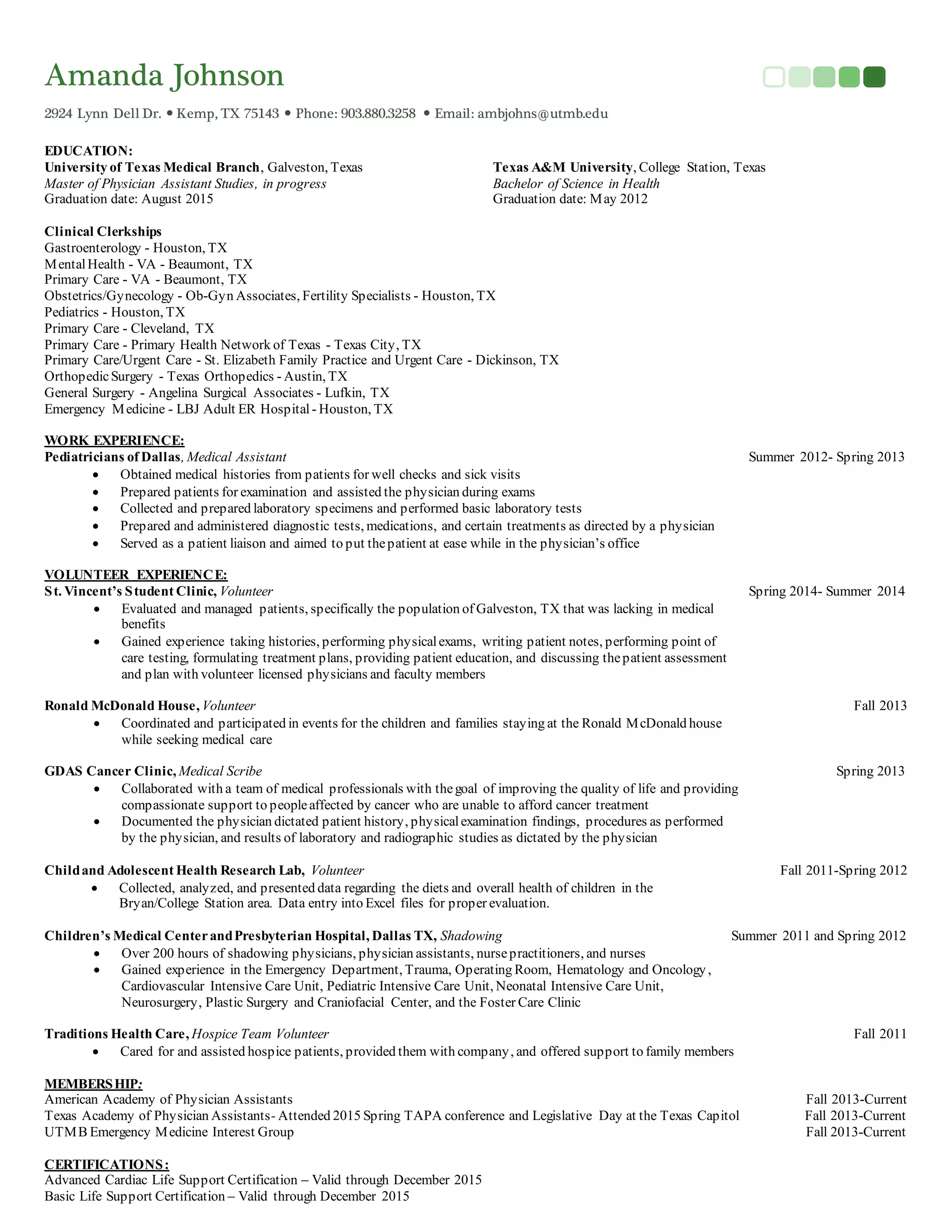 amandas resume | PDF