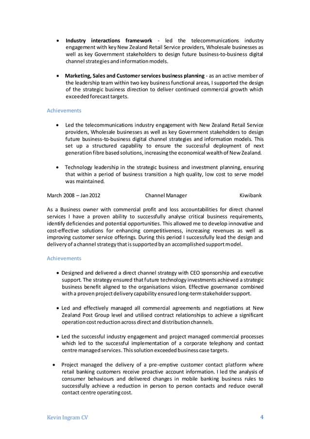 Kevin Ingram CV | DOCX