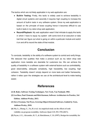 Quality Attribute: Testability | PDF