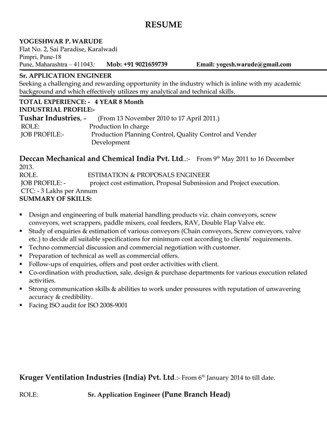 yogesh Resume | PDF