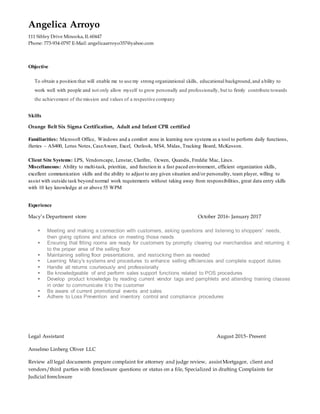Angelica resume 2017 | DOCX