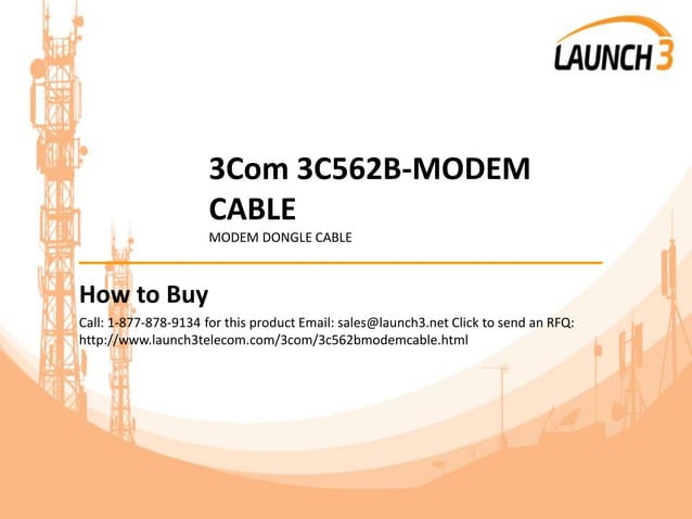 3Com 3C562B-MODEM CABLE | PPT