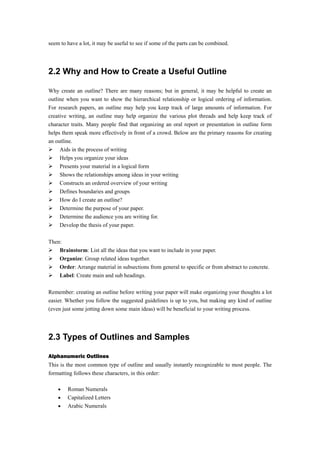 2. Developing an Outline | PDF