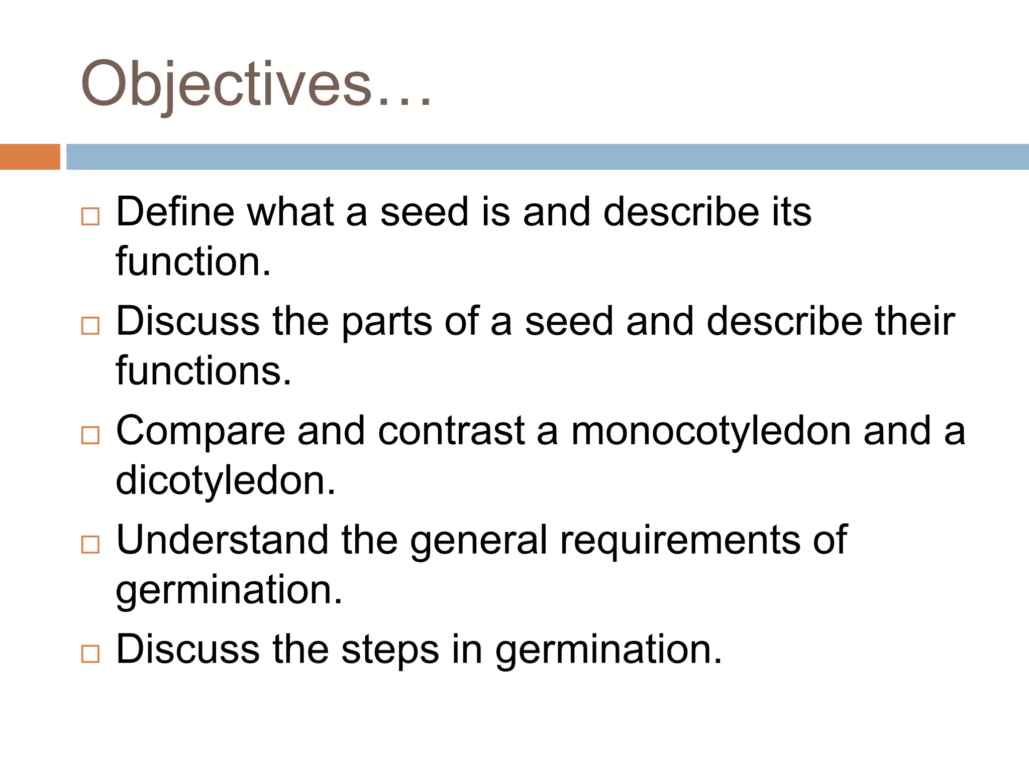Parts of a seed in its Germination a PPT | PPT