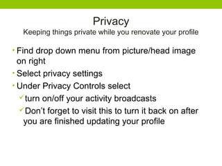 Creating Connections with LinkedIn (Reformatted)Jan 2014 privacy ...