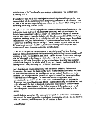 Jennifer Mintzer Pine Manor College Supervisor Reappointment ...