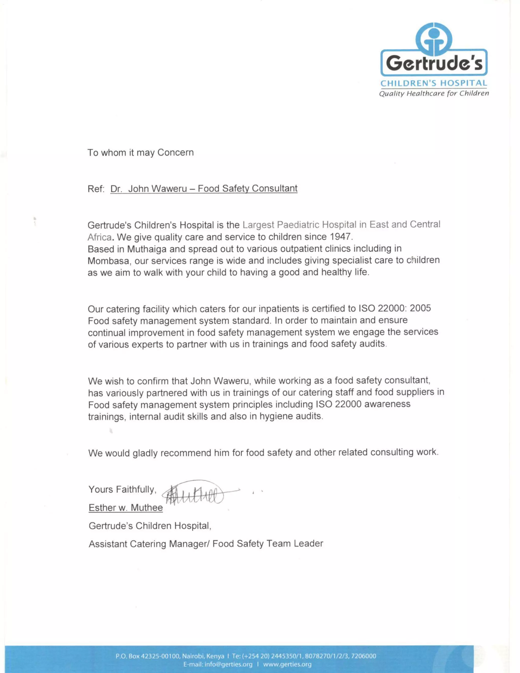 getrudes reference letter | PDF