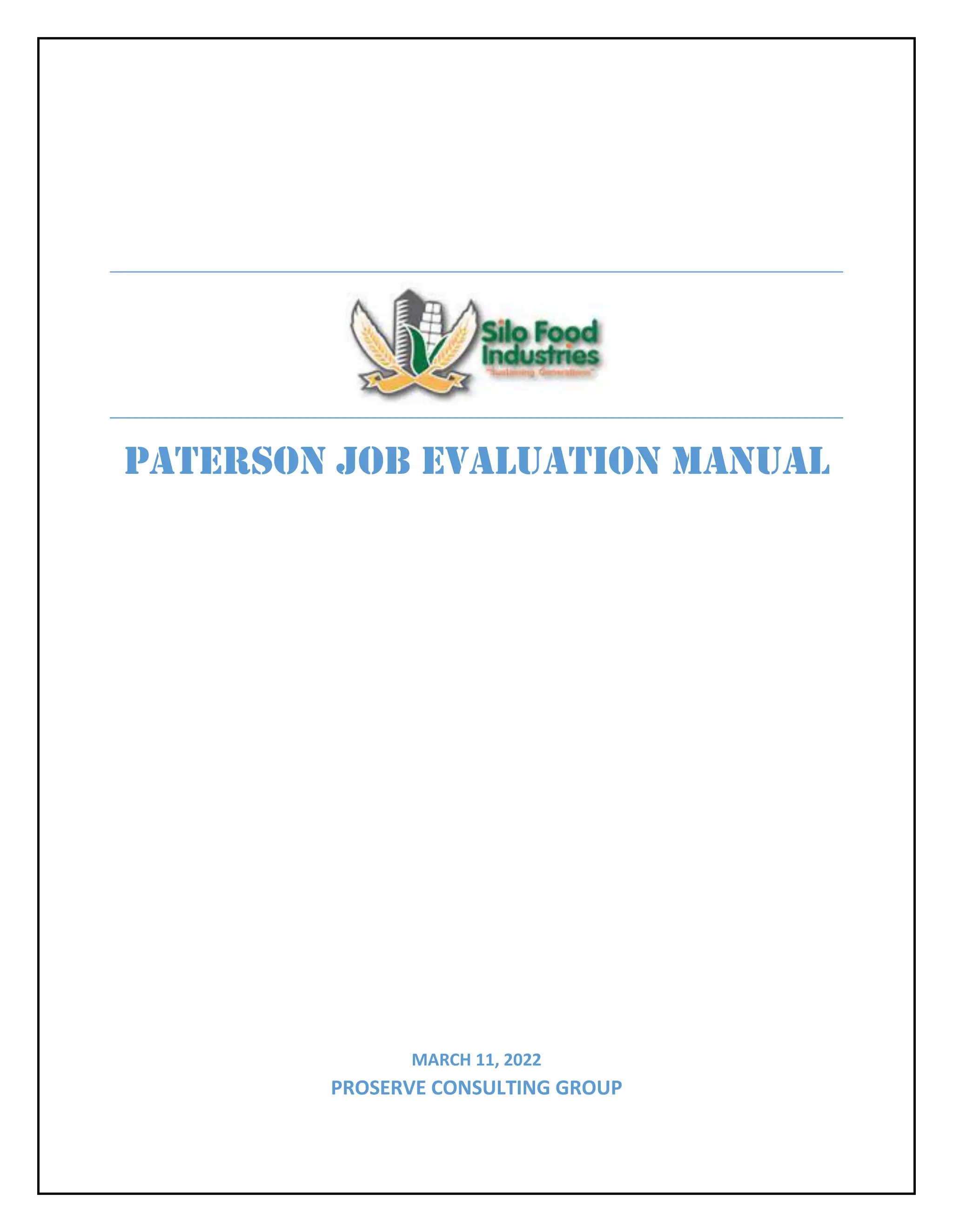 Paterson Framework of Job Evaluation at Workplace | PDF
