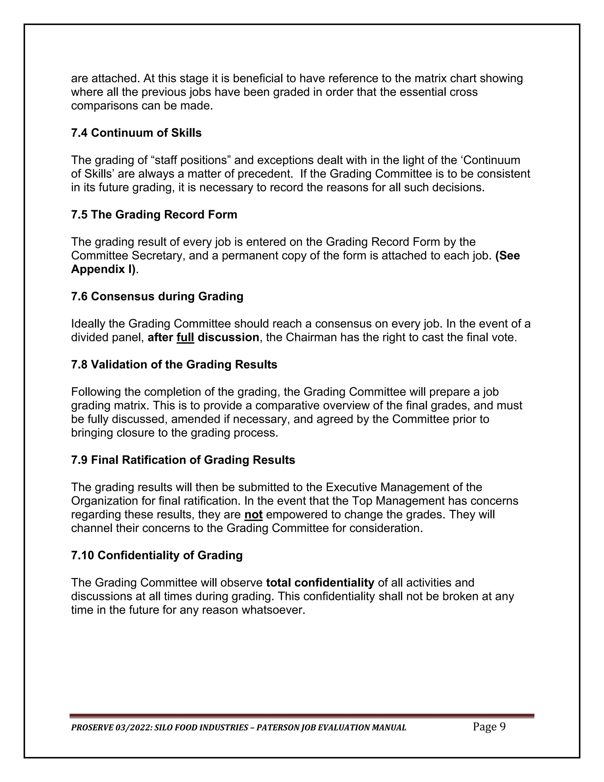 Paterson Framework of Job Evaluation at Workplace | PDF