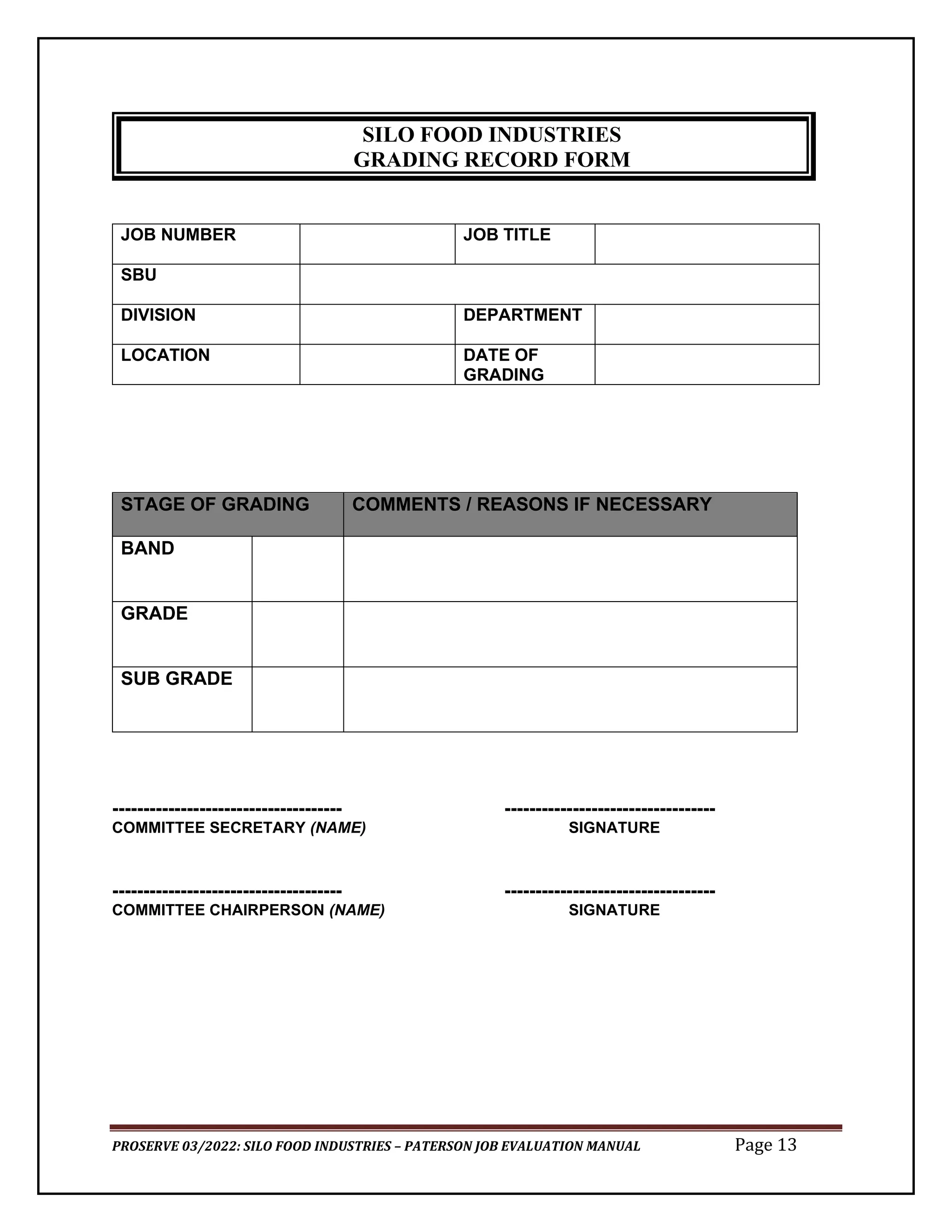 Paterson Framework of Job Evaluation at Workplace | PDF