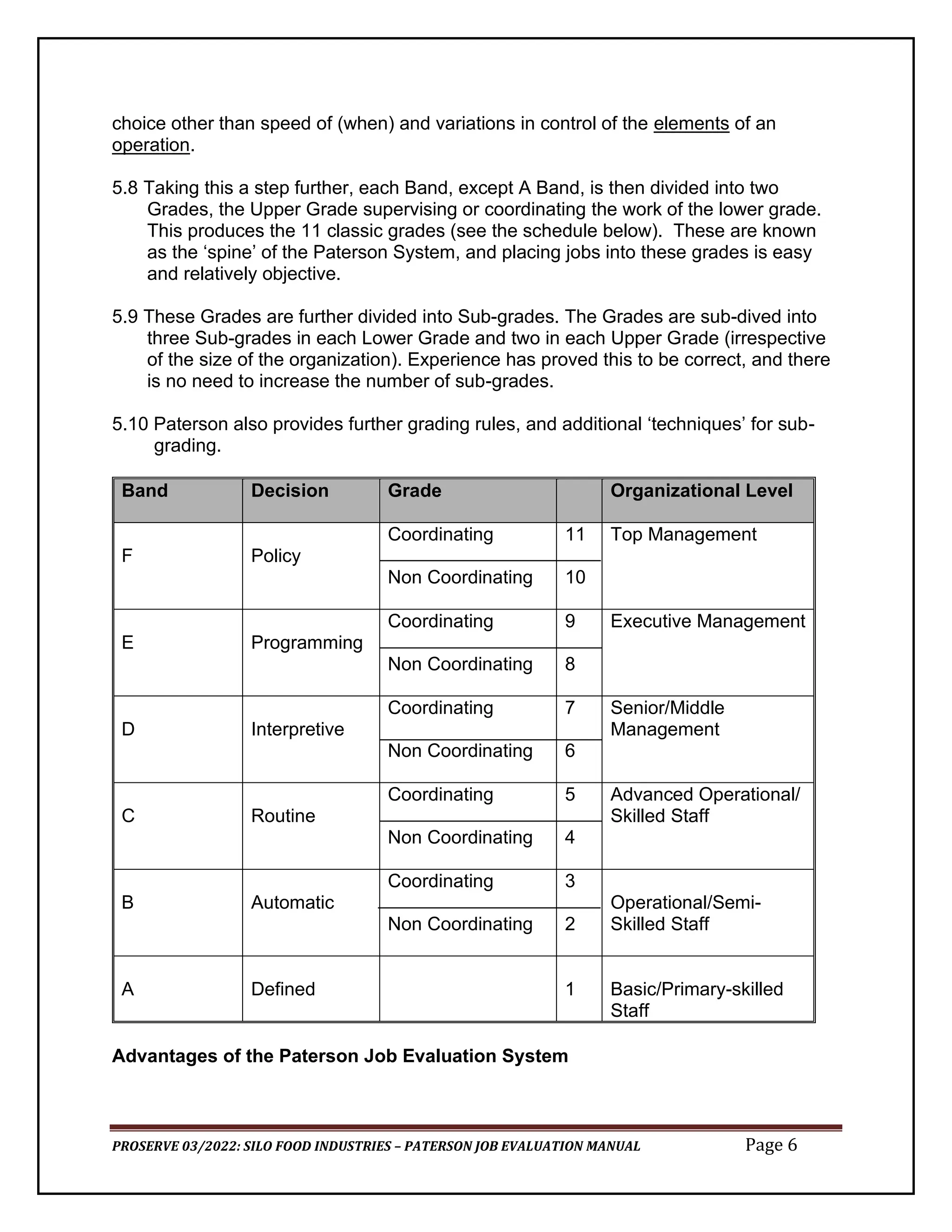 Paterson Framework of Job Evaluation at Workplace | PDF