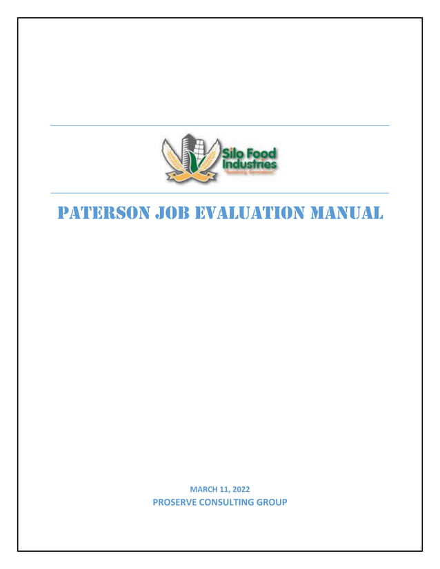 Paterson Framework of Job Evaluation at Workplace | PDF | Resume ...
