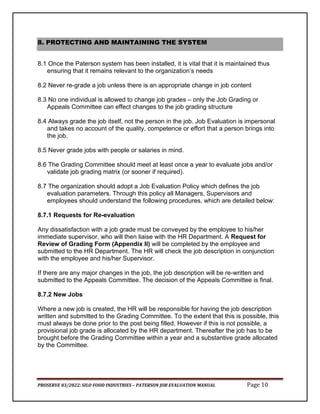 Paterson Framework of Job Evaluation at Workplace | PDF