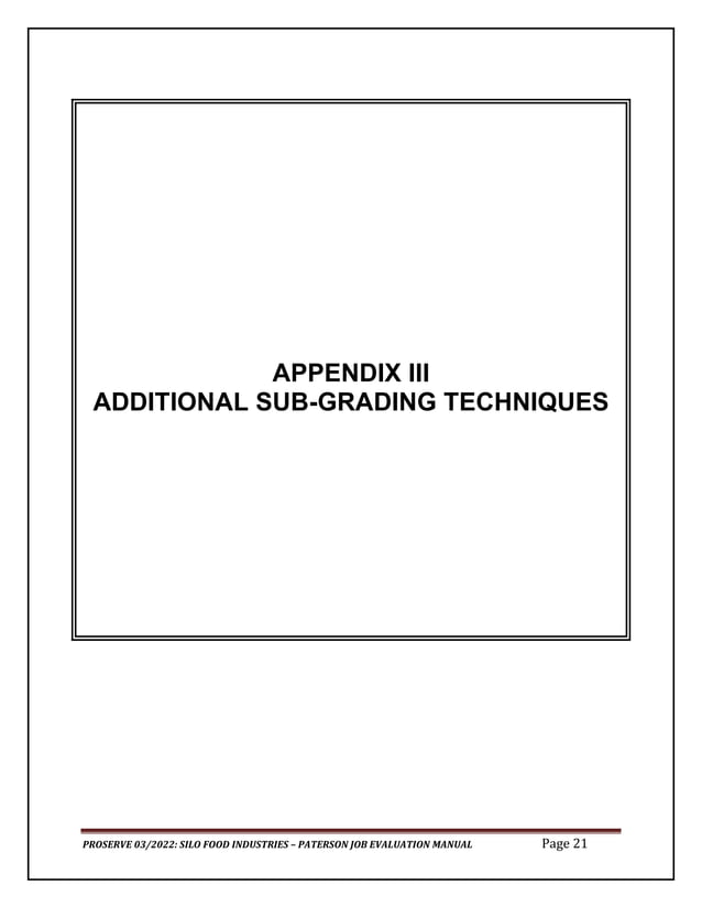Paterson Framework of Job Evaluation at Workplace | PDF | Resume ...