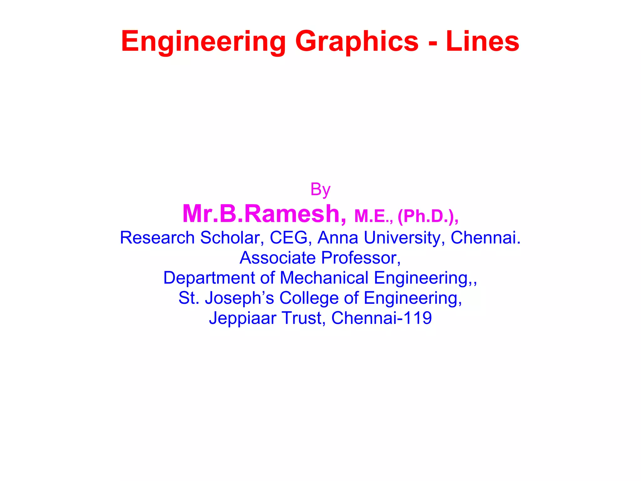 Engineering Graphics-Lines | PPT