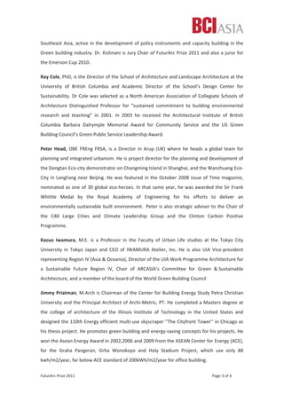 2010 10 Media Release_FuturArc Prize 2011 | PDF