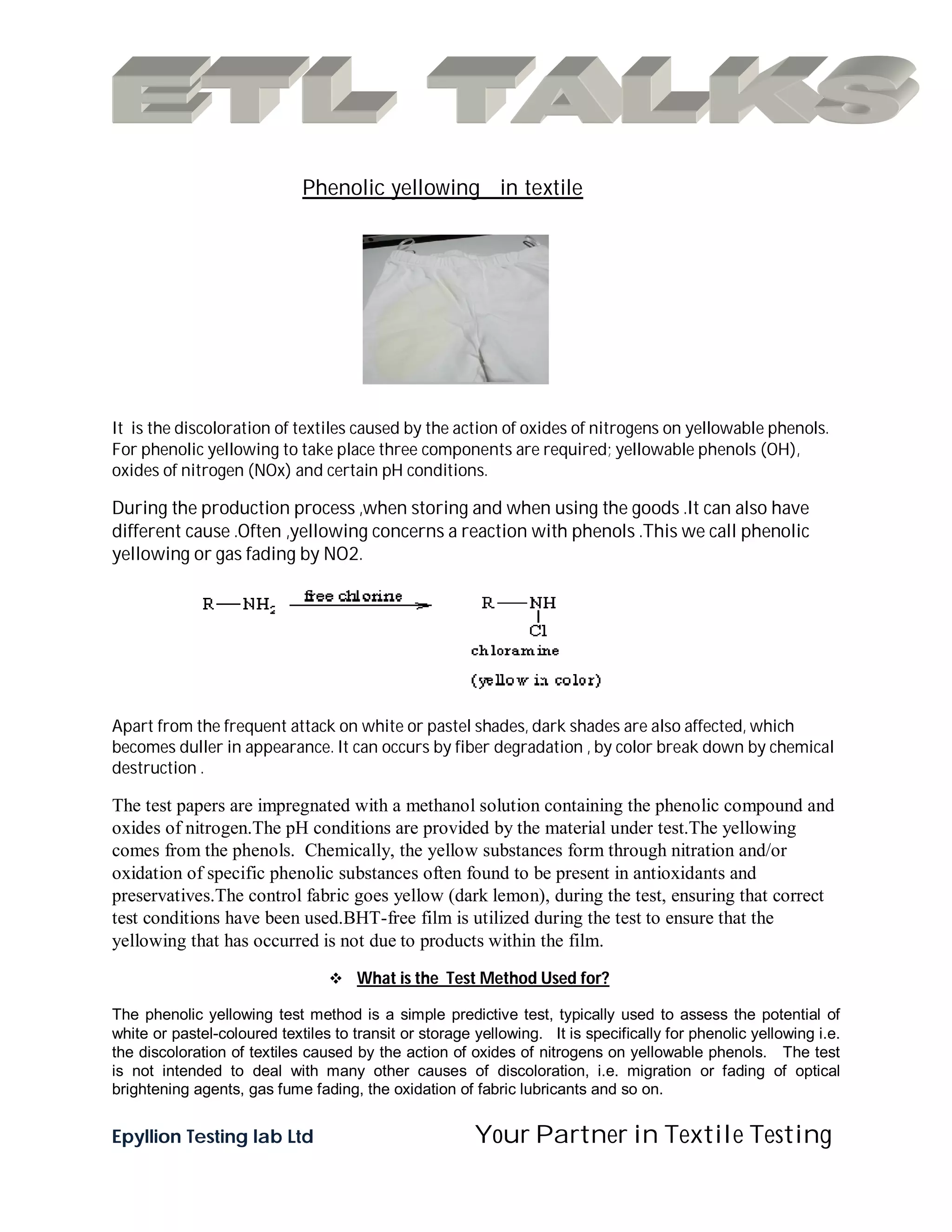 Phenolic yellowing | PDF