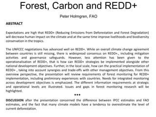 Forest, Carbon and REDD | PDF