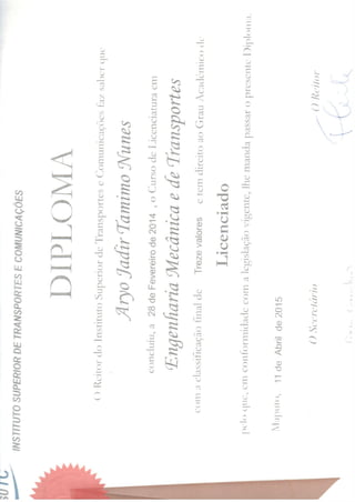 Diploma ISUTC | PDF