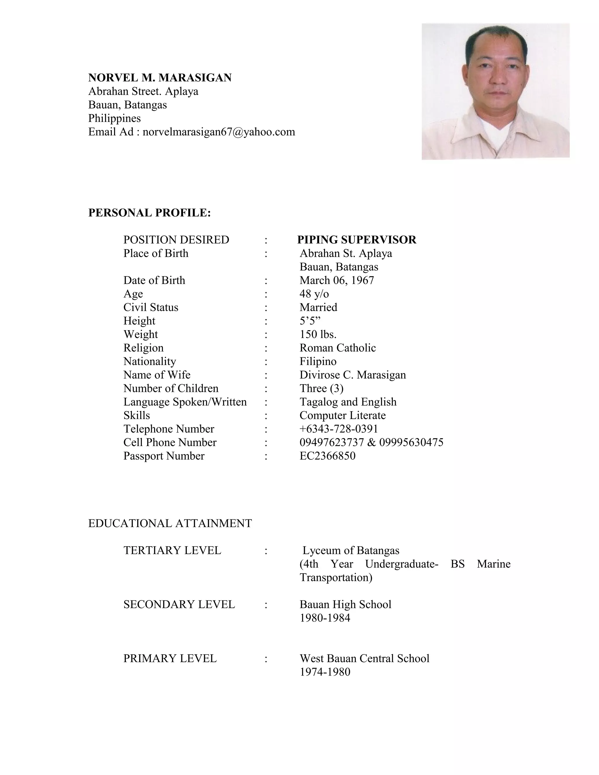 Norvel Marasigan 2015 | DOC