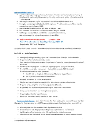 Profile of Saravanan. | DOCX