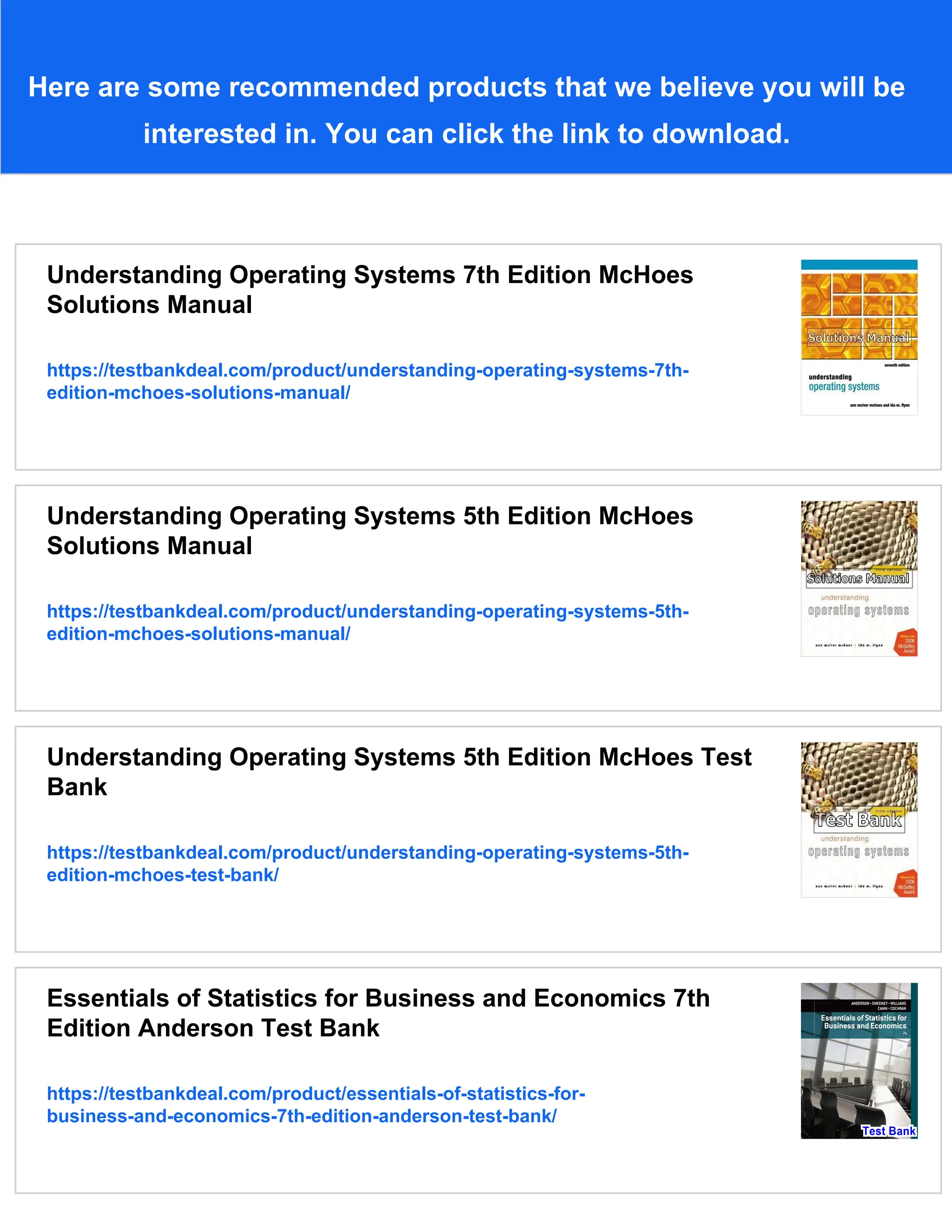 Understanding Operating Systems 8th Edition McHoes Solutions Manual | PDF