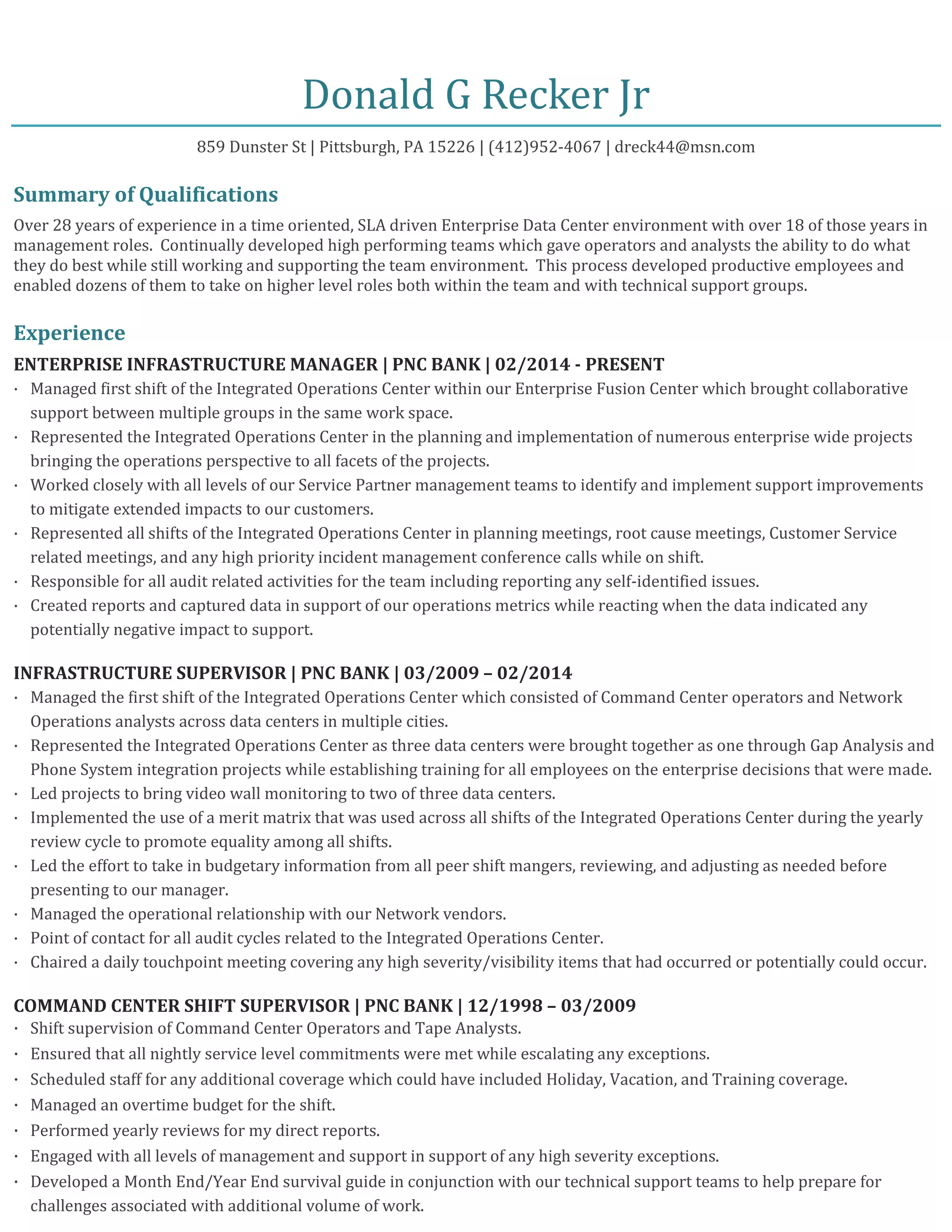 Donald G Recker Jr | PDF